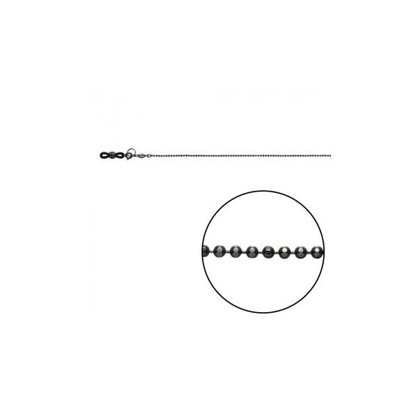 ブラックカラーのメガネチェーンです。メガネをオシャレに彩ります。