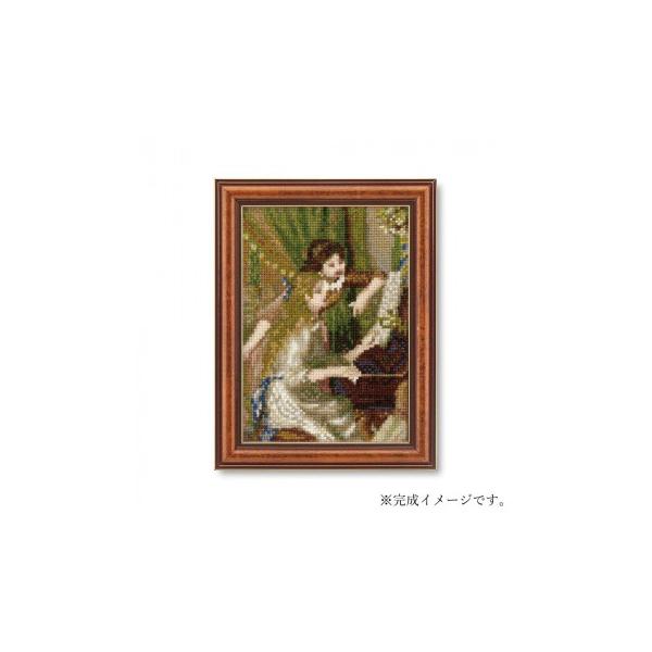 絵画の色調に合わせて多彩な刺しゅう糸で表現したクロスステッチキットです。完成したら専用のミニフレームに入れて、ご自宅を小さな美術館のように飾ってみてはいかがでしょうか。壁掛け・スタンド兼用できる専用フレーム付です。