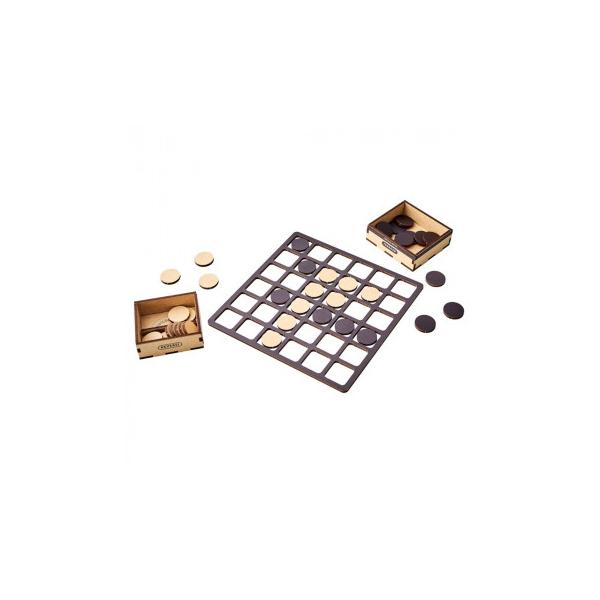 相手の石をはさんでひっくり返し、最終的に石が多い方が勝ち!