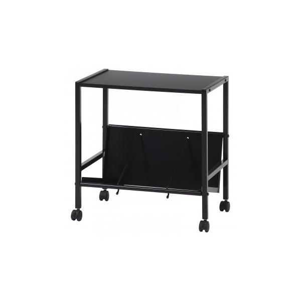 まとめて収納!フルブラックでシックなシンプルワゴンです。