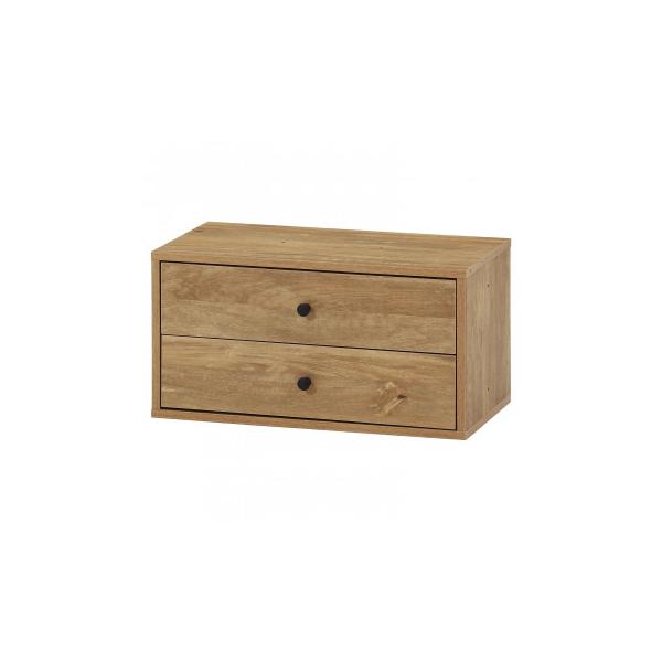 カンタン組み立て♪ラックにピタッとはまる引出2杯コネクトボックスです。