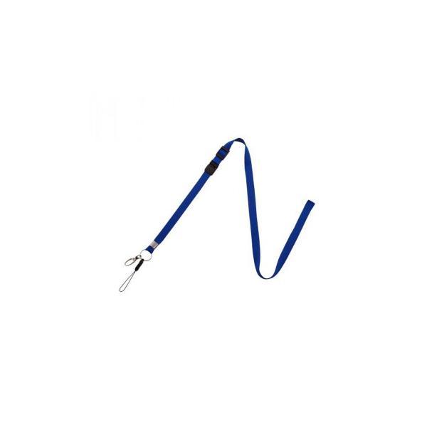 長さ900mm〜最長1600mmまで使用できる幅広15mmのロングストラップ。金属フック付で名札用ケースや鍵などが付けられます。脱着パーツ付でハンディーターミナル等がワンタッチで脱着できます。安全装置・長さ調整付。