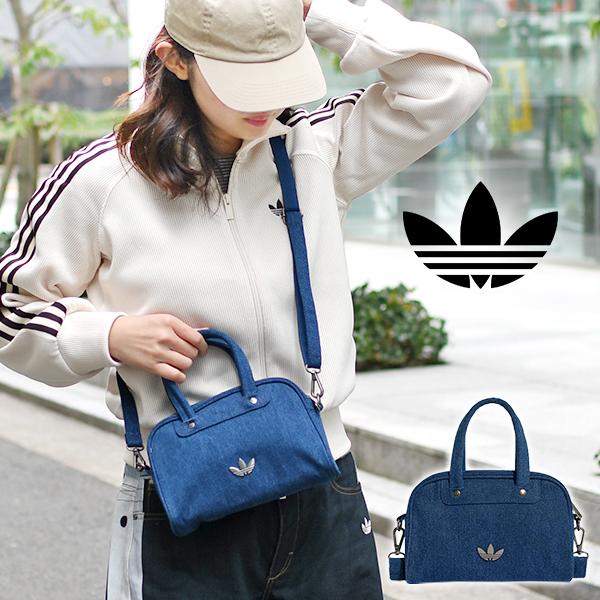 adidas ORIGINALS（アディダス オリジナルス）ADICOLOR MINI BOWLING BAG DENIM になります。メンズ・レディース・男性・女性・男女兼用・ユニセックス外出時の必需品を収納できるジップクロージャーのデニ...