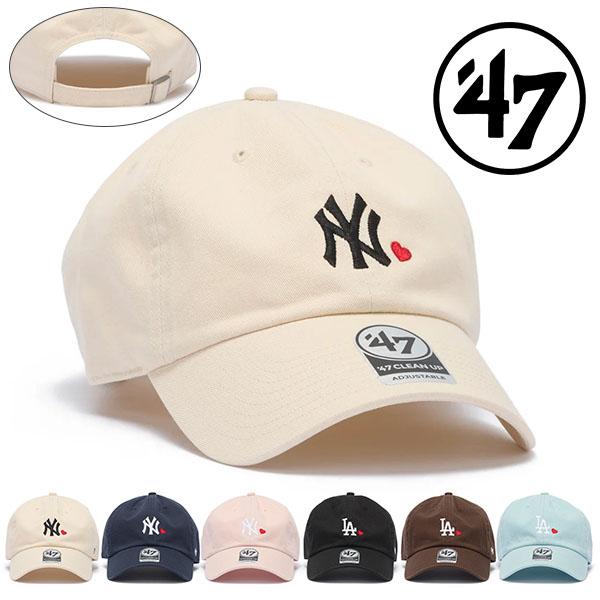 【※こちらの商品は「ネコポス発送」になりますので同梱や複数購入は出来ませんのでご了承の上ご検討ください。】47 フォーティーセブン CLEAN UP クリーンナップ　WITH MINI HEARTキャップ CAP 帽子 ヤンキース ドジャー...