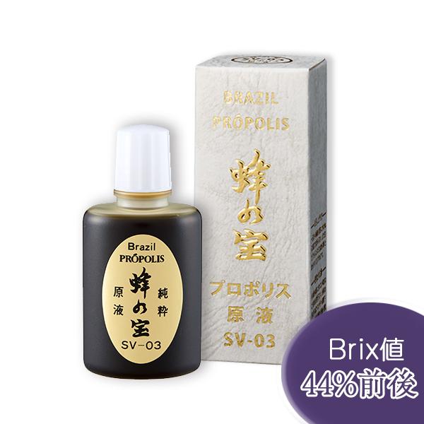 蜂の宝本舗で取り扱う中で上級スタンダードにあたる商品が、こちらのSV-03になります。日々お悩みがある方や、日々の健康維持のためにプロポリスをお考えの方にお勧めです。出発原料から厳選した最高品質プロポリス原液です。ブラジル ミナスジェライス...