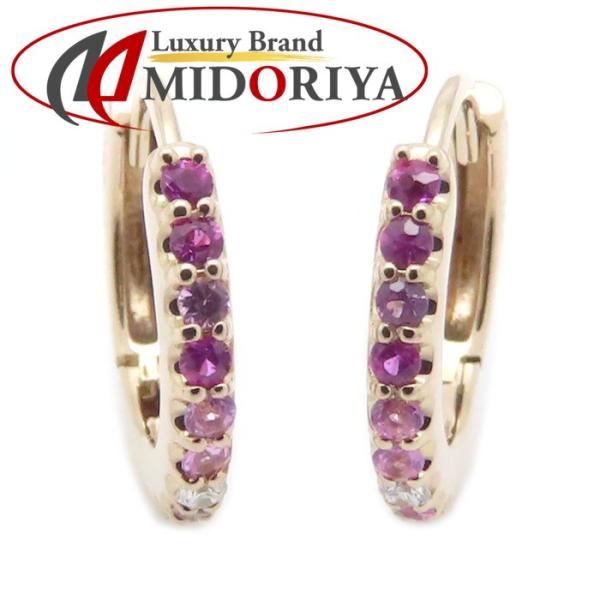 ■商品情報取扱店舗：ミドリヤ川越本店状態：中古Aランク素材：K18PG ピンクゴールドサイズ：縦11.2mm x 横1.8mm 重量：1.7g付属品：なし備考：ピンクサファイア 0.07ct  ダイヤモンド 0.02ct [全体] うっすら...