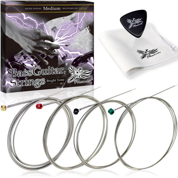 【錆びにくいニッケル弦】ニッケル弦は、スティール・ステンレス弦に比べ柔らかめなテンションにより、心地よい音質をキープ。無駄な煌びやかさがななく、音の厚み、しっくりくる低音が味わえる弦です。【クセのない音質！】クセのない音色のため、あらゆるジ...