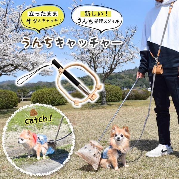 【立ったままサッとキャッチ！新しいうんち処理スタイル】お散歩中、愛犬がうんちをした時に「キレイ拾えない」「しゃがむのが億劫」と感じたことはありませんか？この便利なうんちキャッチャーがあれば、もうそんな悩みから解放されます。伸縮式の持ち手で、...