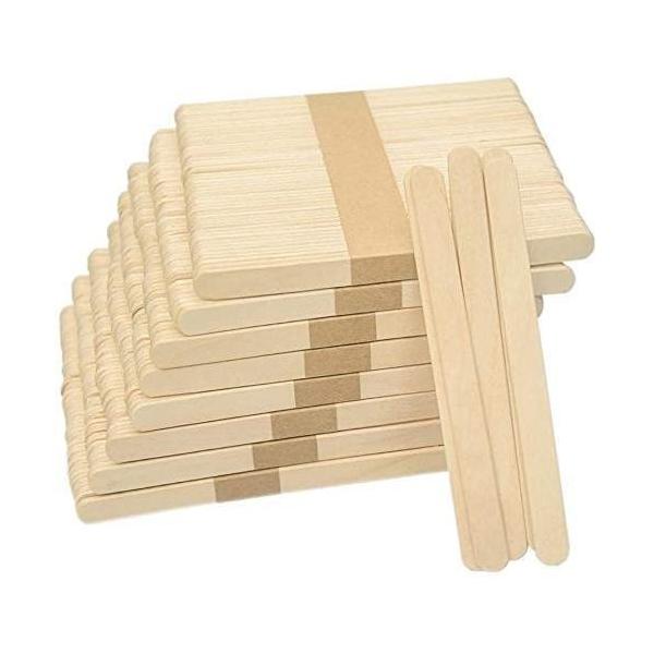 【商品仕様】サイズ：114mm x 10mm・同梱数量：500本入り。【安全と健康の材料】：天然の白樺の木、細かく粉砕した後、環境にやさしく、生分解性で、安全で、無毒です。滑らかな表面は肌を傷つけません。【様々なシーンに活用】子供たちの大脳...