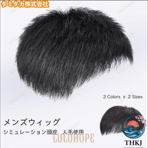 かつら メンズ ウィッグ 自然 セルフ増毛 人毛 部分ウィッグ 男性 薄毛対策 カツラ ショート エクステメンズ用部分ウィッグが新普段のイメージをがらっとチェンジ、初心者でも簡単に挑戦人毛を使用、自髪に似てる色合いと質感で髪の量を自然と増や...