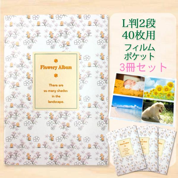 【1000円以上で送料無料】ミニ　ポケットアルバム収納写真サイズ：Lサイズ（普通サイズ）お買い得な3冊セット 120枚収納（40枚×3冊）ＫＡＭＩＴＯＫＵ　CA-21-40EXJANコード：4949424201692