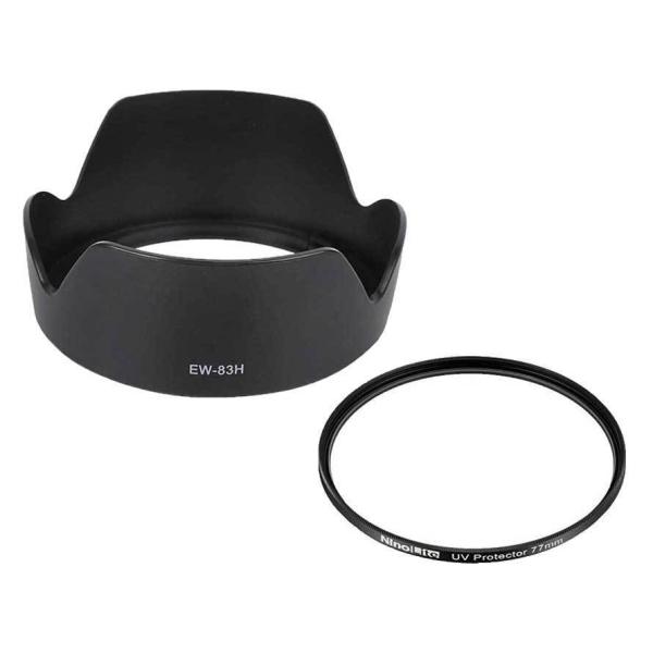 関連品：カメラ レンズフード 用 一眼レフ キャノン canon kanonの 77mm ミリズームレンズ用 Canon Wide angle 広角 lens hood EFレンズ 望遠レンズ保護用 交換レンズ EW83H EF24-105...