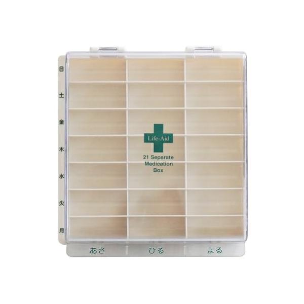 サイズ：W195×D220×H82mmサイズ：W195×D220×H82mm 材質：本体・フタ=ASあさ・ひる・よるの3回×1週間タイプ。