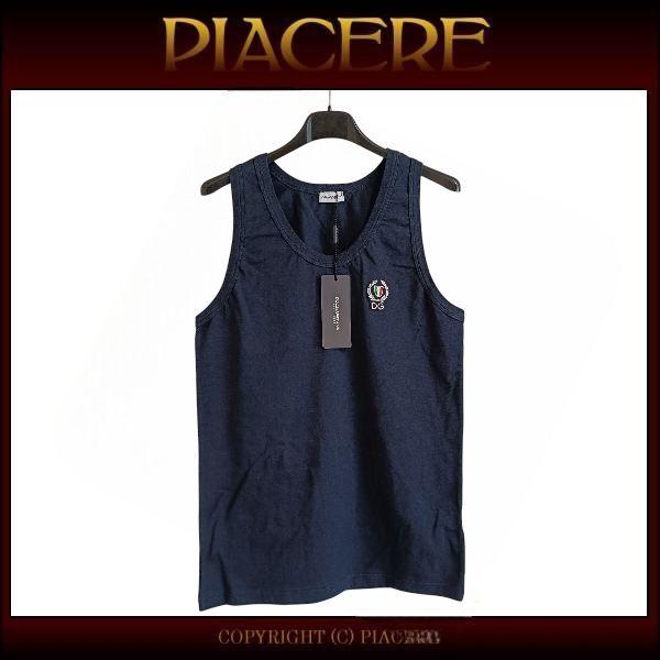 ドルチェ＆ガッバーナ（DOLCE&amp;GABBANA）のアンダーウェア・タンクトップ！ストレッチ素材でぴったりフィット！胸のDGワッペンが粋な逸品♪※こちらの商品は、メール便発送となり日時指定は行えません。☆訳あり格安の理由：在庫処分（...