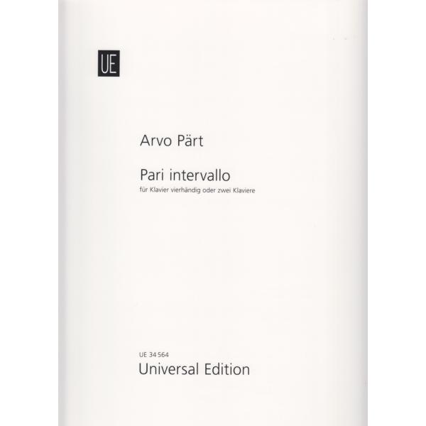 ピアノ 楽譜 ペルト | パリ・インテルヴァロ(1台4手または2台4手のための) | Pari intervallo | 2012年新刊。ニューヨークで2009年に初演された「パリ・インテルヴァロ」の"1台4手または2台4手"バージョンが、...