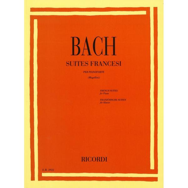 ピアノ 楽譜 バッハ　ムジェリーニ | フランス組曲 (ムジェリーニ校訂版) | Suites Francesi [Mugellini] | ムジェリー二による独自の学習順。カッコの中が通常の作品順です。入荷時より少々角折れがございますので...