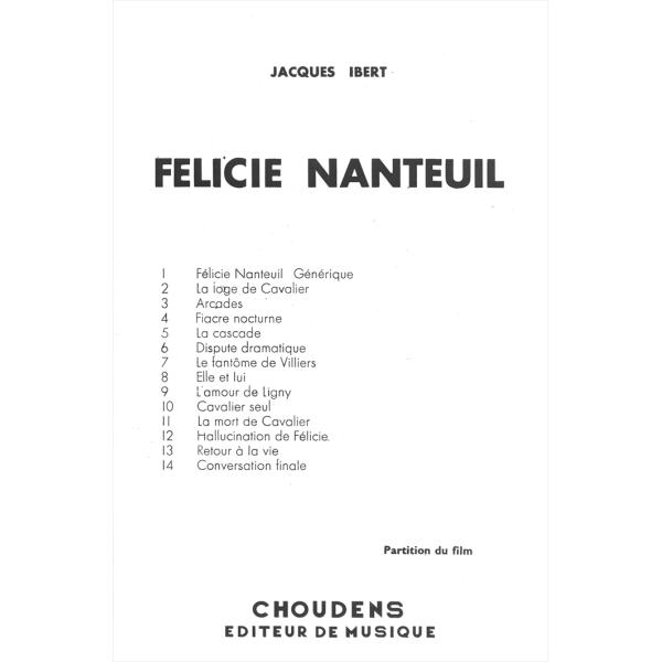 ピアノ 楽譜 イベール | 呪われた抱擁 | Felicie Nanteuil | ★変形大型楽譜★Partition du film(1942年製作／フランス映画音楽)