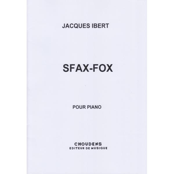 ピアノ 楽譜 イベール | Sfax Fox | 手書き譜。1ページ。