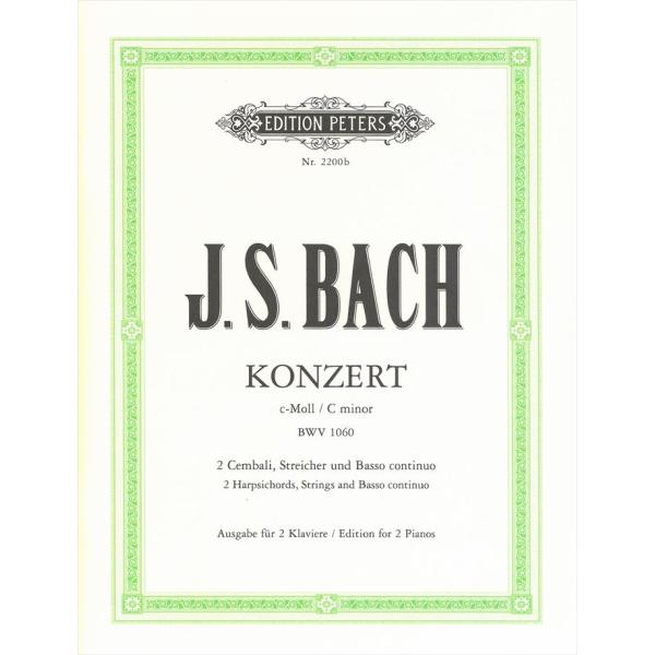 ピアノ 楽譜 バッハ | Konzert fur 2 Cembali, Streicher und Basso continuo BWV1060 c-moll | ※輸送途中の衝撃等によりわずかですが角折れがございます。予めご了承くださいま...