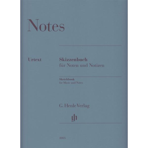 ピアノ 楽譜 ノート | ヘンレ社製　5線ノート | Skizzenbuch fur Noten und Notizen | 楽譜ではありませんが・・・ヘンレ版の楽譜とまったく同じ表紙のカワイイ5線ノートのご紹介です♪A4コピー紙より一回り...