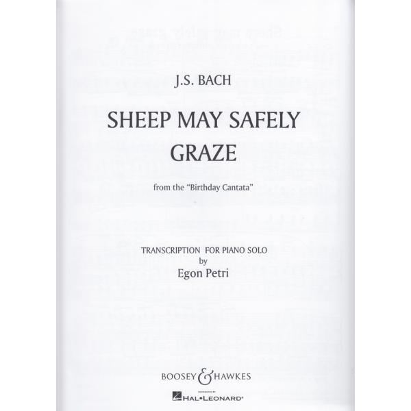 ピアノ 楽譜 バッハ | 羊は安らかに草を食み | Sheep May Safely Graze |