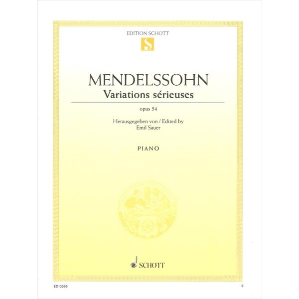 ピアノ 楽譜 メンデルスゾーン　ザウアー | 厳格な変奏曲 作品54 | Variations serieuses Op.54 |