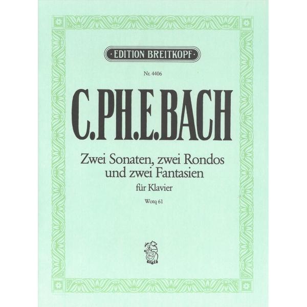ピアノ 楽譜  | 2つのソナタ・ロンド・ファンタジー　Wq61 | 2 Sonaten, 2 Rondos und 2 Fantasien Wq61 |