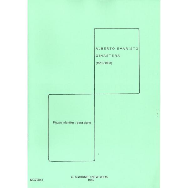 ピアノ 楽譜 ヒナステラ | 子どもの小品集 | Piezas Infantiles | ヒナステラが10代の頃に作曲した作品で、特有の不協和音はまだあまり登場しませんが、子どもの小品集といえどもレベルの高い作品です。ヒナステラが自分自身に...