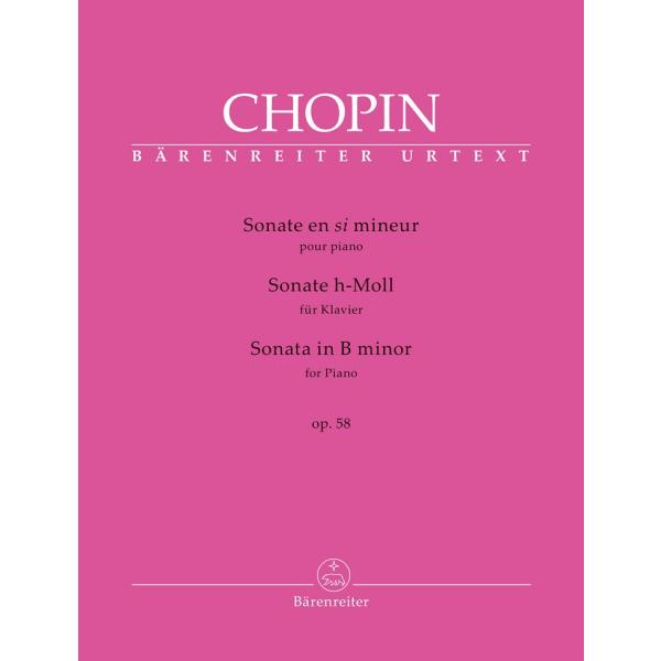 ピアノ 楽譜 ショパン | ピアノソナタ 第3番 ロ短調 作品58 | Sonate h-Moll op.58 | 校訂：Badura-Skoda, Paul / Schilling-Wang, Britta