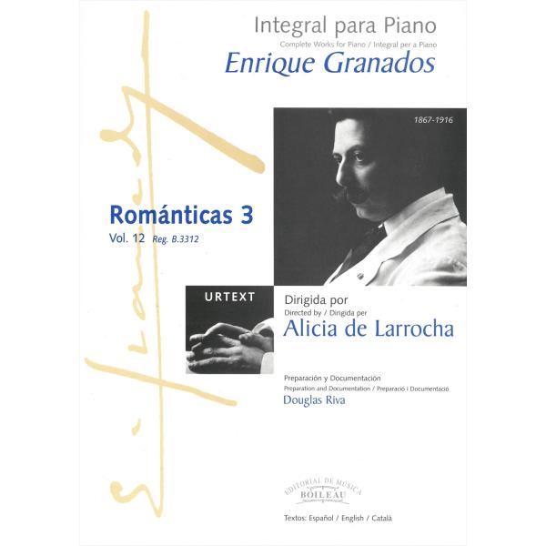 ピアノ 楽譜 グラナドス | 作品全集 第12巻 ロマンス集3 | Integral para Piano Vol.12 Romanticas 3 | ※入荷時よりわずかですが角折れがございます。あらかじめご了承くださいませ。