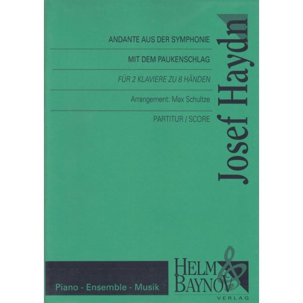 ピアノ 楽譜 ハイドン | アンダンテ　〜交響曲「驚愕」より　(2台8手編曲) | Andante | 総譜(第1、第2ピアノが両方載っている楽譜)と第1ピアノ譜、第2ピアノ譜のセット出版社による難易度：U2 Elementary Grad...