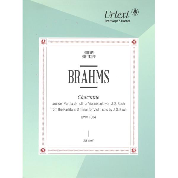 ピアノ 楽譜 バッハ　ブラームス　 | 左手のためのシャコンヌ ニ短調（ブラームスによるピアノ編曲） | Chaconne fuer Klavier linke Hand allein