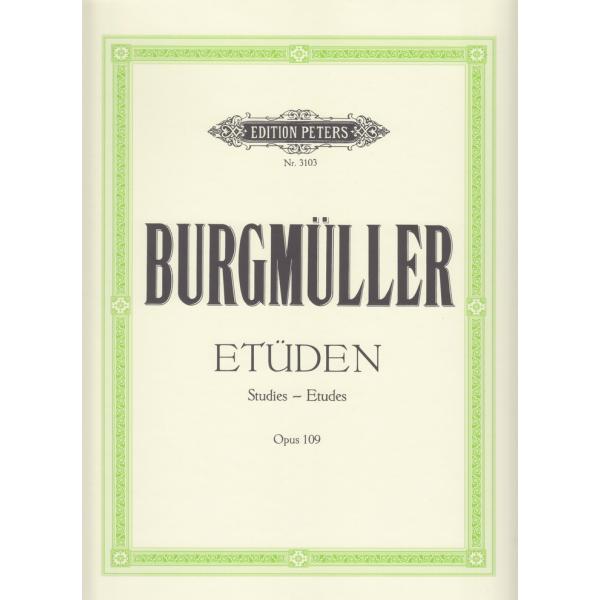 ピアノ 楽譜 ブルクミュラー | 練習曲 作品109（ブルグミュラー 18の練習曲） | Etuden Op.109 | ※わずかですが入荷時より表紙に汚れがございます。あらかじめご了承くださいませ