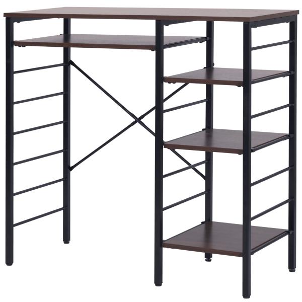 奥行き40cmなので、大きめの電子レンジなど置くこともできます。サイドの収納スペースは可動棚なので、収納するものに合わせて高さ調整が可能なラック。サイドフレームにはS字フックなどを使うことで、ちょこっと掛けにご活用いただけます。