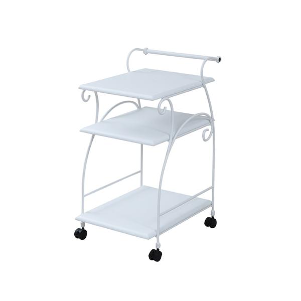 キャスターにはロックが付いているので、お料理を運ぶとき以外でもキッチンラックとしてご使用いただけます。