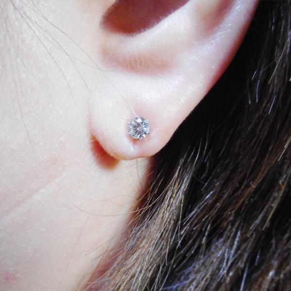 プラチナ ダイヤモンドH&amp;C 0.400ct（片方0.200ct）とてもキュートです気持ちが上がります