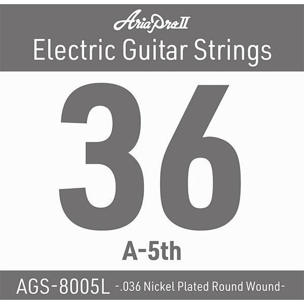 エレクトリックギター弦　バラ弦　-Light　5弦（.036）-　Single Strings（バラ弦）ハイクオリティな弦をバリュー・プライスで実現したAriaproII/Aria弦。A-5th　.036 Nickel Plated Rou...