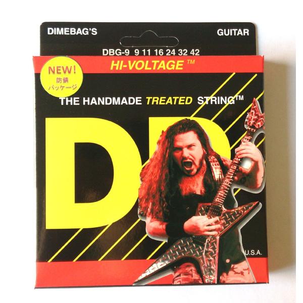 ＤＲ弦 Dimebag Darrell エレキギター弦　LITE09-11-16-24-32-42DR がダイムバッグ・ダレルの要望に忠実に答えたシグネチャーストリングです。ヘクサコアにロングライフ処理を施したニッケルプレートをワウンドしま...
