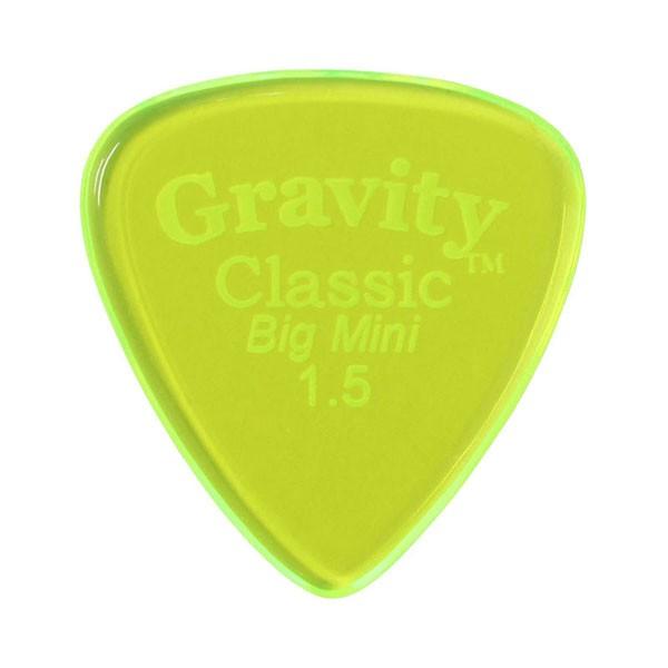 グラヴィティ ギター ピック　Classic Big Mini形状：ティアドロップ厚さ：1.5mm, Fluorescent Green材質：アクリル販売単位：1枚