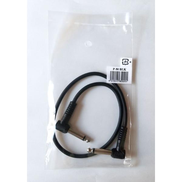 テック　パッチケーブル　 P-50　ブラック50cm、5mmφ