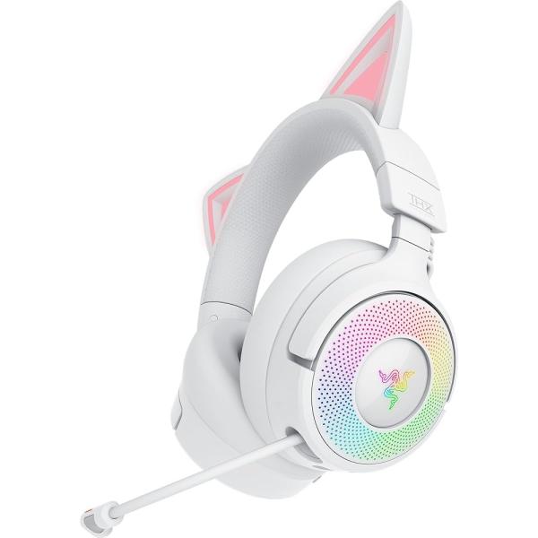 「商品情報」ゲーム界で最もアイコニックな RGB ネコミミと Razer Chroma RGB ライティングを搭載したワイヤレスゲーミングヘッドセット、Razer Kraken Kitty V3 Pro で個性を発揮しよう。1,680 万色...