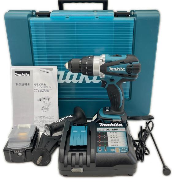 【ブランド】makita マキタ【商品名】手工具 工具セット マキタ 【程度】程度A【型番】HP458DRGX【付属品】充電器・充電池x2・ケース付,サイドグリップ