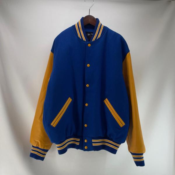 【商品名】ジャケット スタジャン 【程度】程度S【対象】メンズ【色】ネイビー×イエロー【サイズ】SIZE L【計測サイズ】・着丈：約68.5cm・身幅：約63.5cm・袖丈：約62.5cm【コンディション詳細】未使用品に近いUSA製vars...