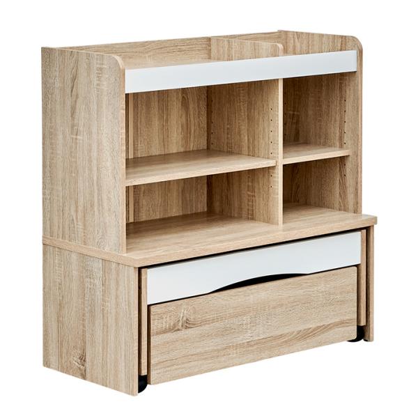 ※この商品はお客様組立となります。■サイズラック：W90 x D40 x H90cmデスク：W83 x D38 x H34cm引き出し：W76.5 x D38 x H23.5cm■材質本体：MDF、パーチクルボード、シート張り■カラーAタイ...