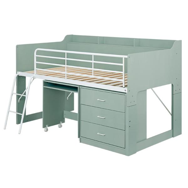 ※この商品はお客様組立となります。※チェア、ライト等は別売りとなります。■サイズロフトベッド時：W202 x D114 x H123cmシングルベッド時：W202 x D114 x H67.5cmベッド内寸：198 x 97cmデスク：W6...