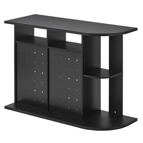 ※こちらの商品はお客様組立てとなります。■サイズ全体：W119.5 x D47 x H84cm■材質天板:合成樹脂化粧パーティクルボード(塩化ビニル)側板・背板・棚板:プリント紙化粧繊維板■カラーウッドブラック・ホワイト■生産国マレーシア■...