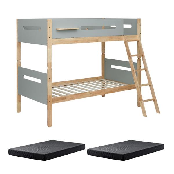 ※お客様組み立て商品です。※ベッド本体＋マットレス(ブラック)2枚セットの販売となります。※詳細は画像でご確認ください。■サイズベッド：約W203.5 x D104 x H164cm(65.5kg)マットレス：約W97 x D195 x H...