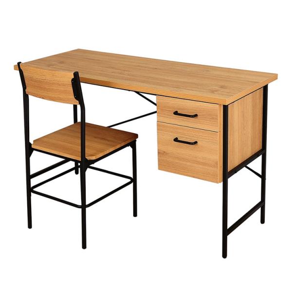 ※こちらの商品はお客様組み立てとなります。■サイズデスク：約W120 x D50 x H72cmチェア：約W38 x D44 x H81cm■材質デスク：MDF・スチール・PVCチェア：MDF・パーチクルボード・スチール・PVC■カラーオー...