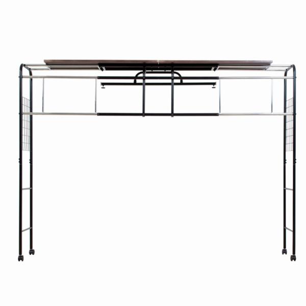 ※お客様組立て商品です。■サイズ全体：W206.5/211.5/236.5 x D40 x H149cm■材質天板：合成樹脂化粧繊維板(PVC)フレーム：スチール(粉体塗装)■送料関東〜九州：送料無料東北：480円北海道：980円沖縄・離島...