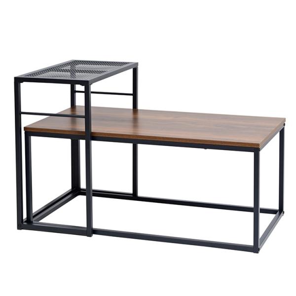 ※こちらの商品はお客様組み立てとなります。■サイズテーブル大：W90 x D45 x H40.5cmテーブル小：W30 x D51 x H60cm■材質本体：合成樹脂化粧パーティクルボード(メラミン樹脂)天板(小)・フレーム：スチール(粉体...